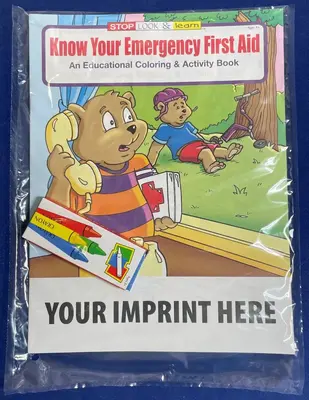 Know Your Emergency First Aid Coloring & Activity Book | Promotional ...