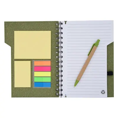 Spiral Notebook with Sticky Flags and Sticky Notes | Promotional ...