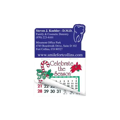 Tooth Shape Calendar Pad Magnets W/Tear Away Calendar | Promotional ...