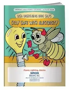 Coloring Book - Lisa Lightning Bug Says Stay Safe with Electricity