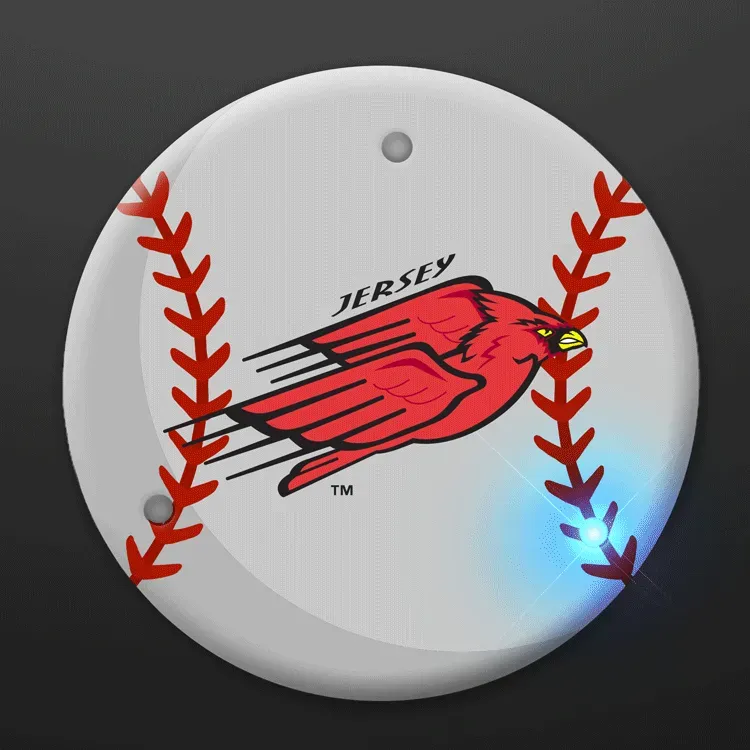 Promotional Baseball Flashing Pins With Flashing LED | Custom Pins