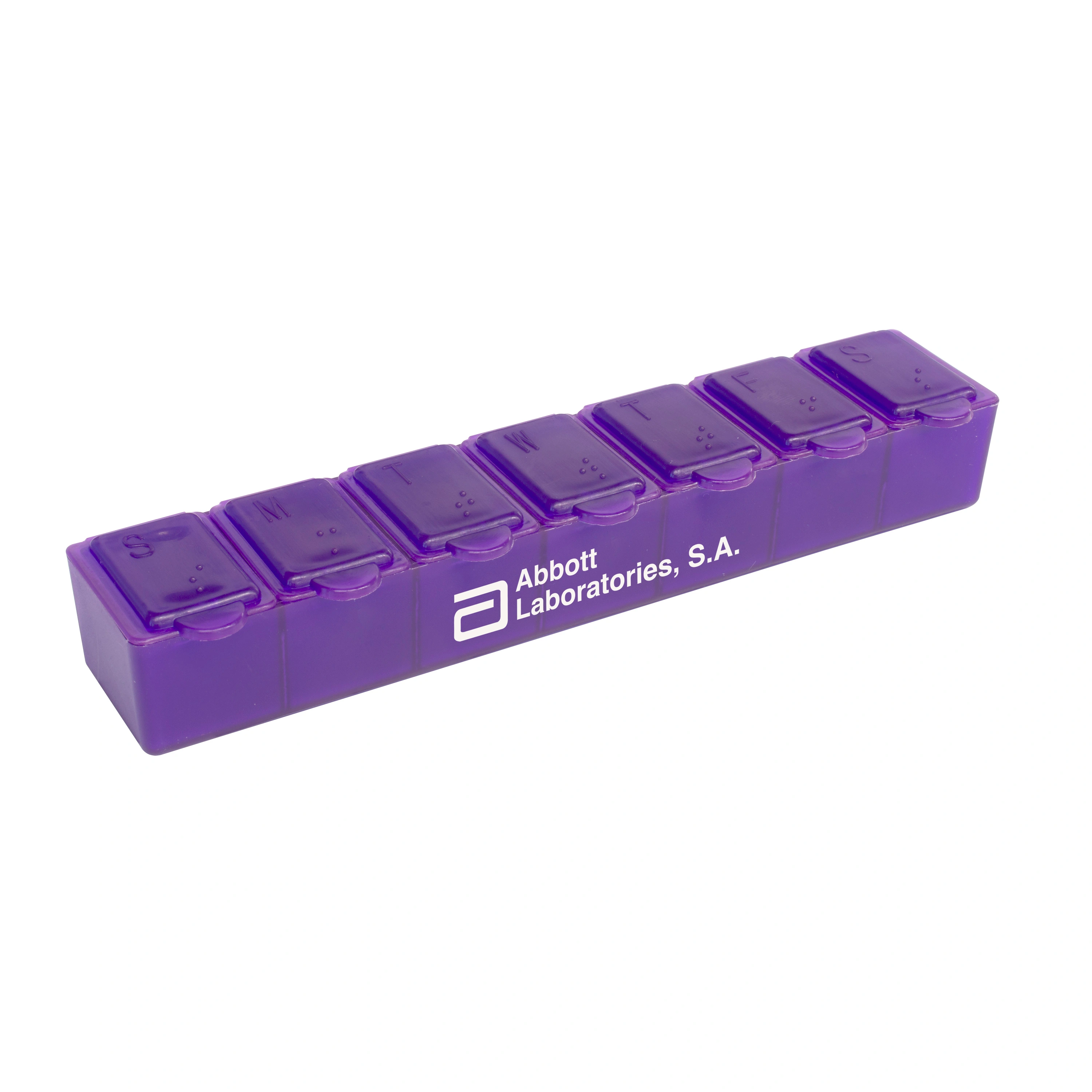 Braille-Labeled 7-Day Pill Case Organizer | Promotional Product Inc.