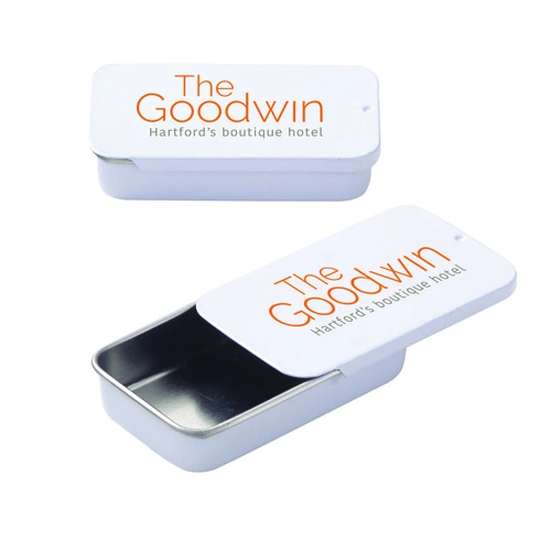 Branded Compact Slide Tin for Easy Storage - Promotional Product Inc.