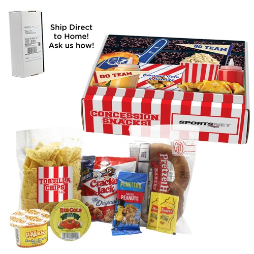 Branded Custom Stadium Snack Box Gift Set - Promotional Product Inc.