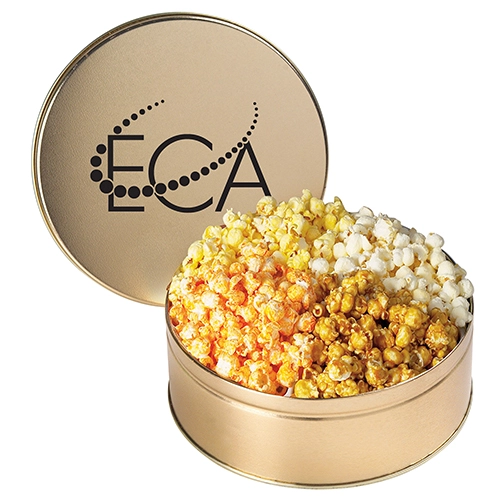 Extra Large Round 4-Way Popcorn Sampler | Promotional Product Inc.