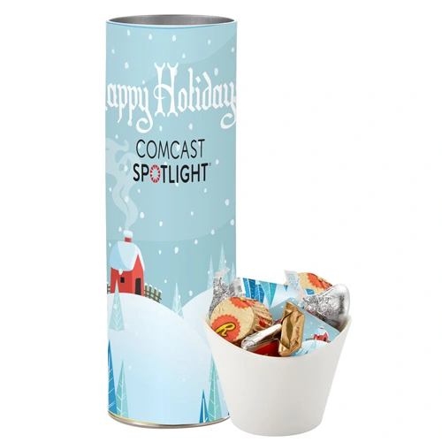Festive Hershey's Mix Snack Tube (8 inch) | Promotional Product Inc.