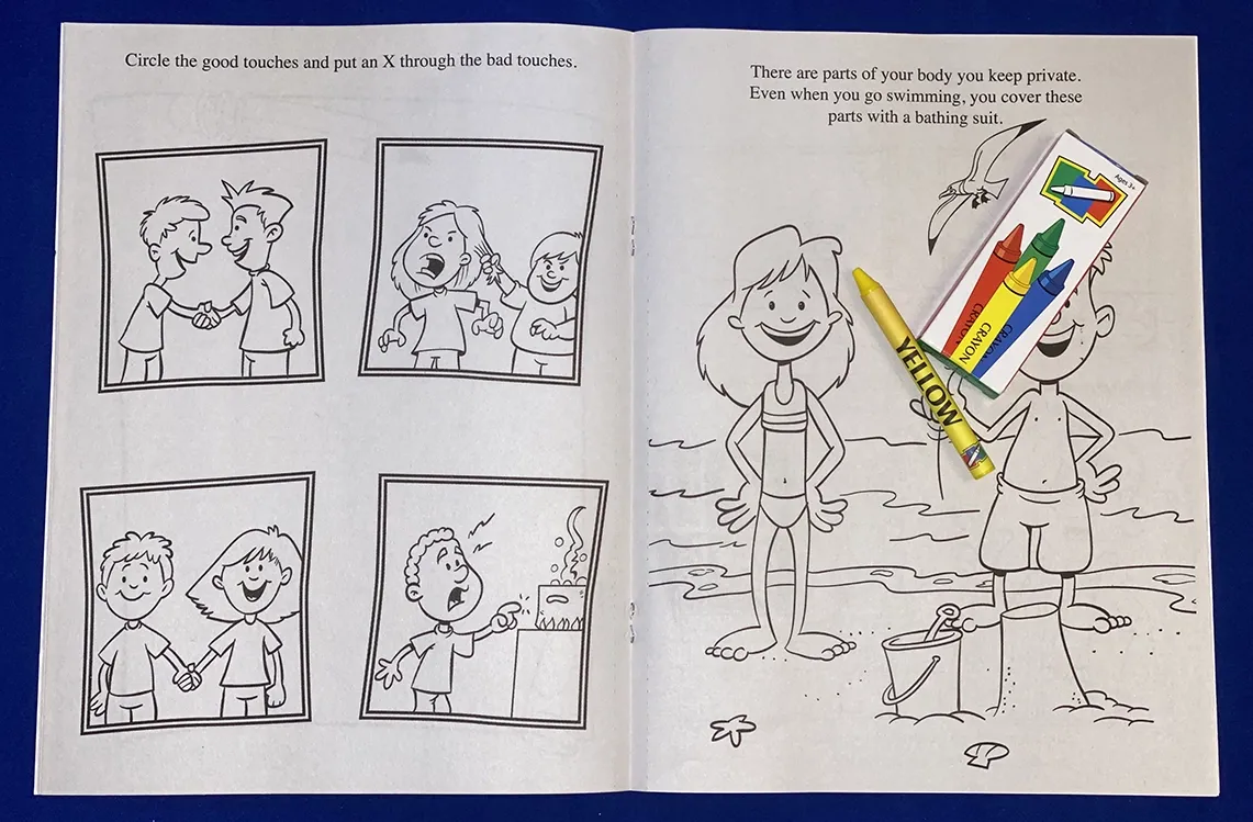 Good Touch Bad Touch Coloring Book | Promotional Product Inc
