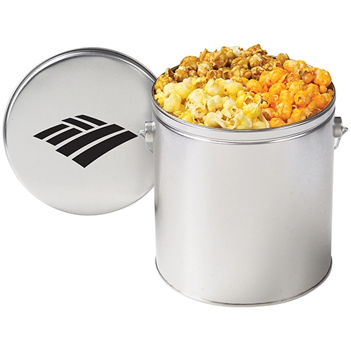 Gourmet Popcorn Assortment Tin - 1 Gallon | Promotional Product Inc.