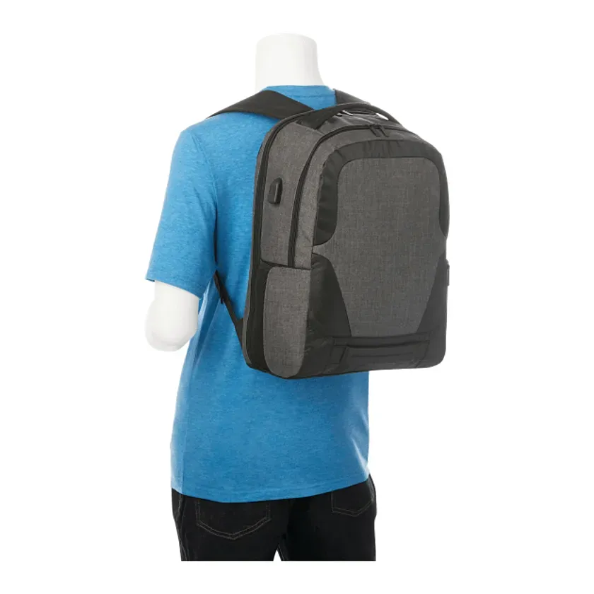 Promotional 17" Laptop Backpack - TSA Friendly with USB Port