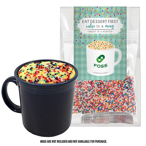 Branded Portable Mug Cake Kit in a Tote Box - Promotional Product Inc.