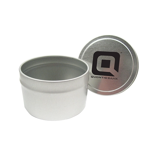 Custom Quarter Capacity Round Tin Container - Promotional Product Inc.
