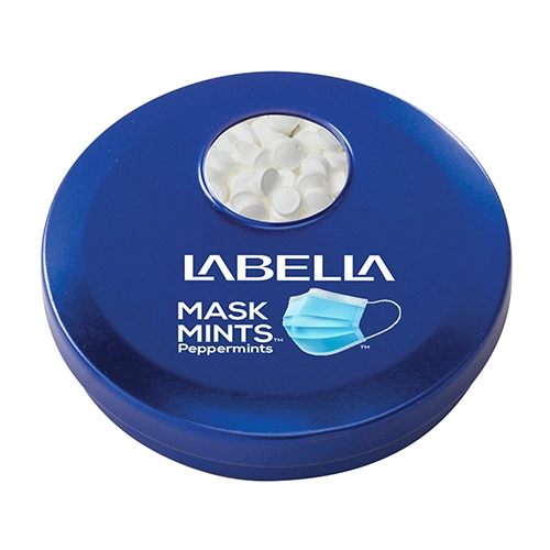 Spin Tin Mask Mints™ - Peppermint Flavored | Promotional Product Inc.
