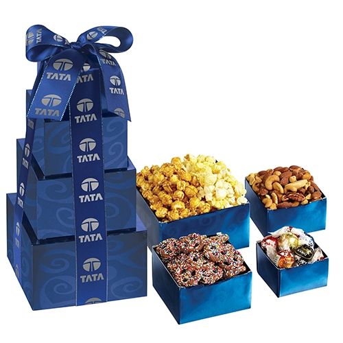 Branded Unforgettable Blissful Snack Tower - Promotional Product Inc.