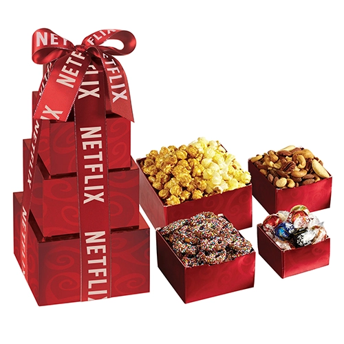 Branded Unforgettable Blissful Snack Tower - Promotional Product Inc.