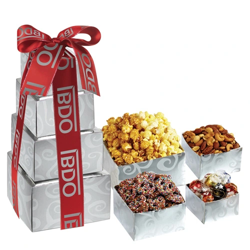 Branded Unforgettable Blissful Snack Tower - Promotional Product Inc.